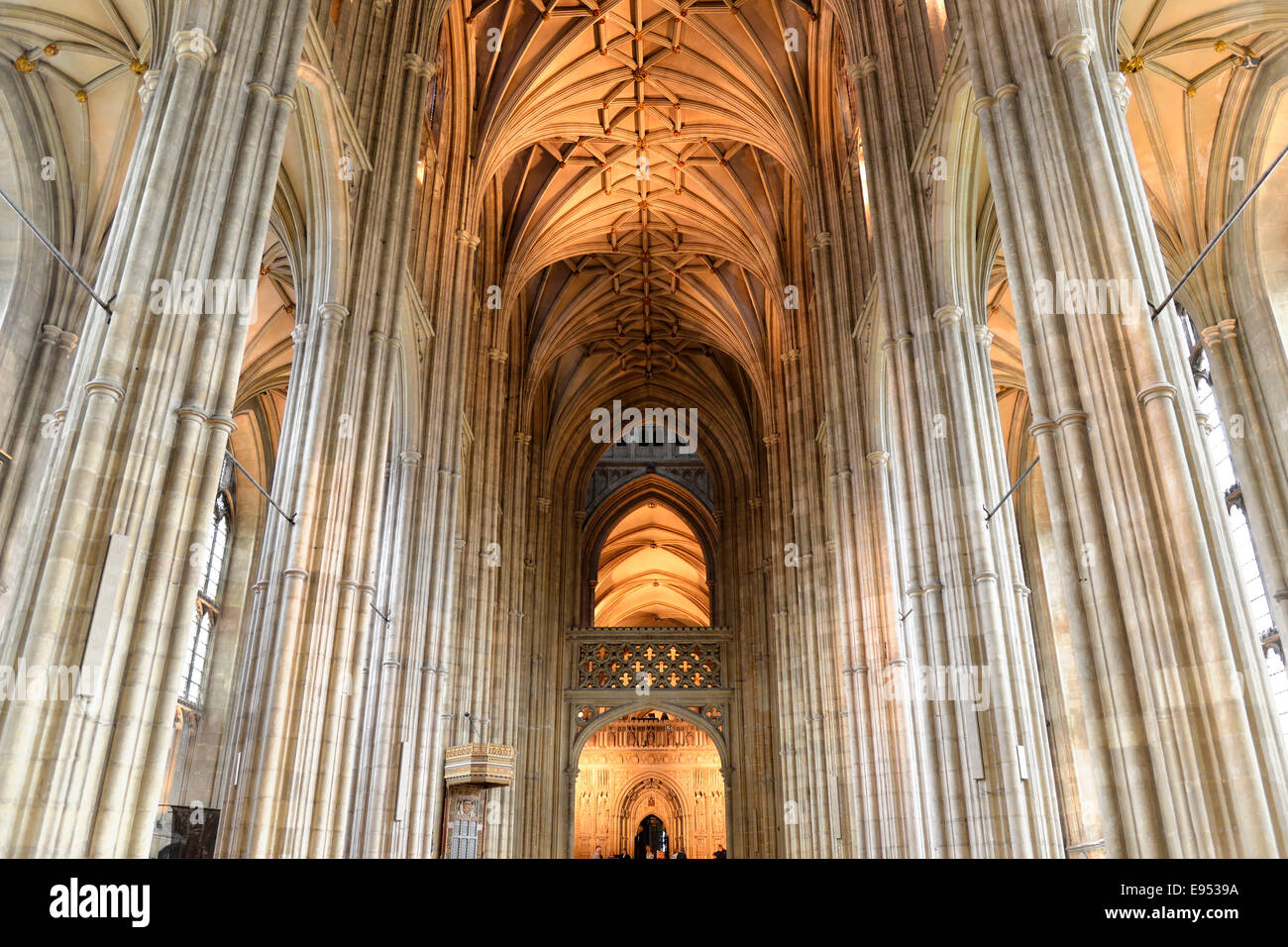 Nave, Canterbury Cathedral, Canterbury, Kent, England, United Kingdom ...