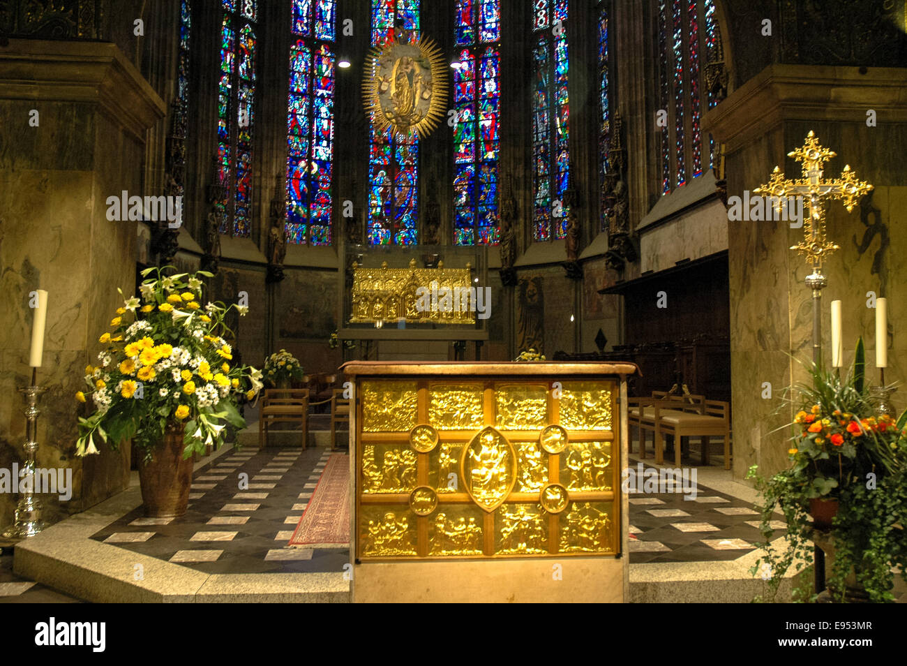 interior of the big cathedral of koln in germany Stock Photo - Alamy