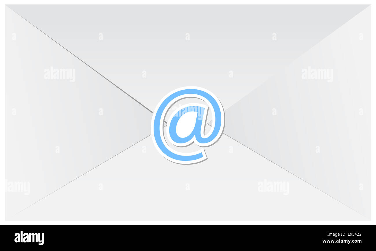 Contact Us By E-Mail Envelope Vector Isolated Stock Photo - Alamy