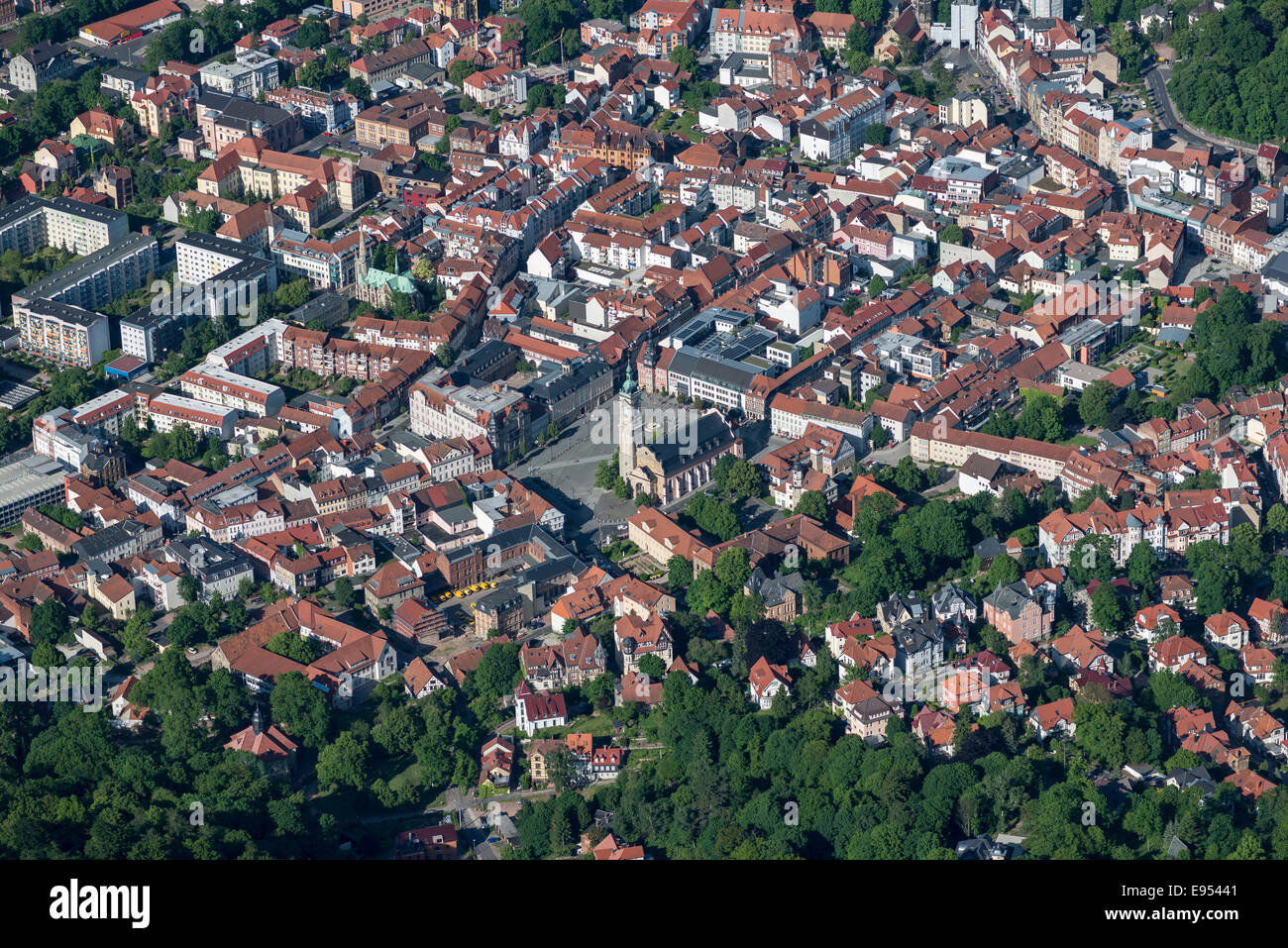 Aerial view, downtown, Eisenach, Thuringia, Germany Stock Photo - Alamy