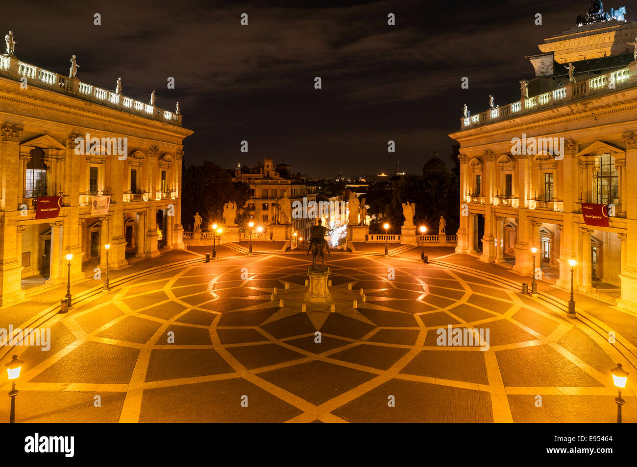 The Capitol Square, designed by Michelangelo, equestrian statue of ...