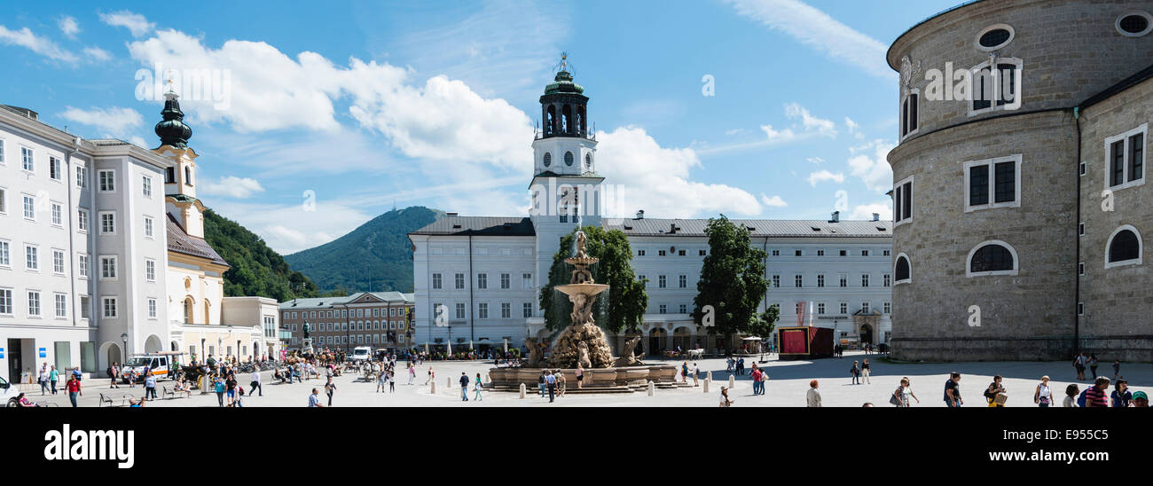 Residenzplatz square with the Residenzbrunne fountain, New Residence ...
