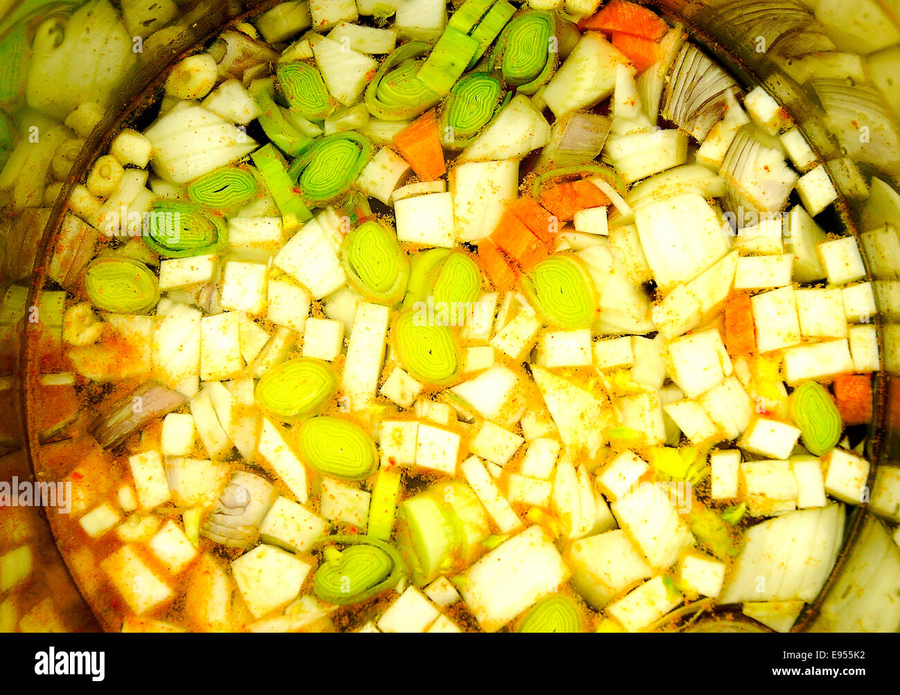 Preparation vegetable soup hi-res stock photography and images - Alamy