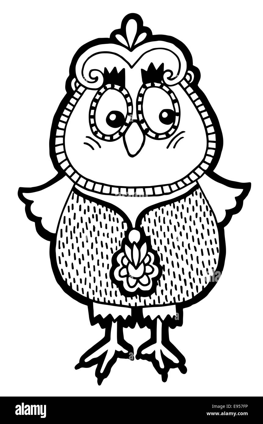 Owl artwork vector Black and White Stock Photos & Images - Alamy