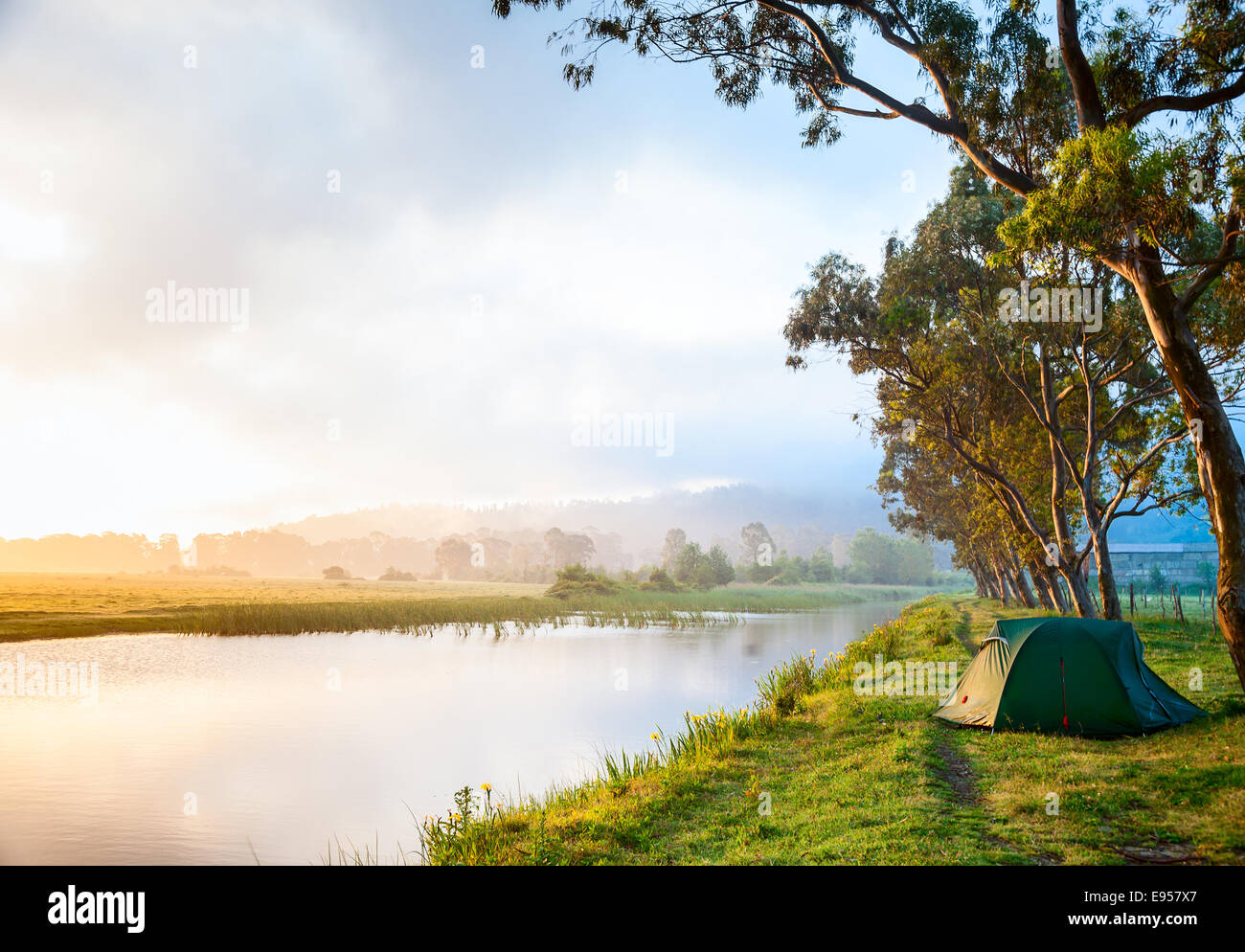 Tent river hi-res stock photography and images - Alamy