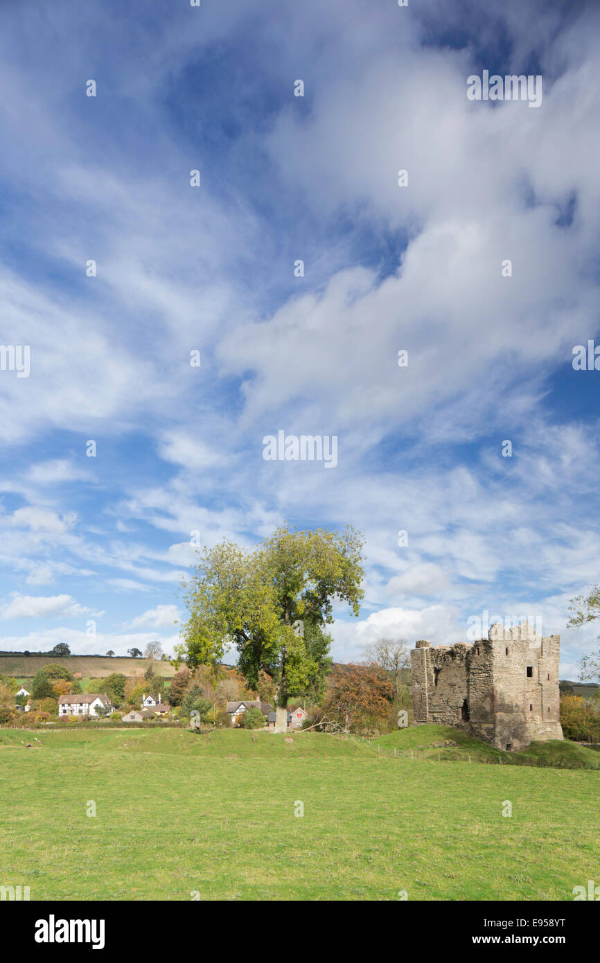 Hopton Castle keep, Hopton, Shropshire, England, UK Stock Photo - Alamy