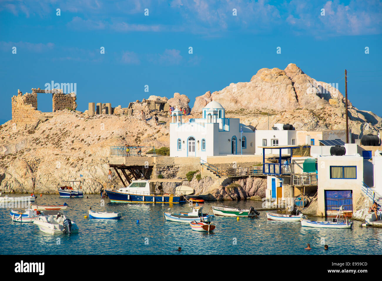 firopotamos bay at milos in greece Stock Photo - Alamy
