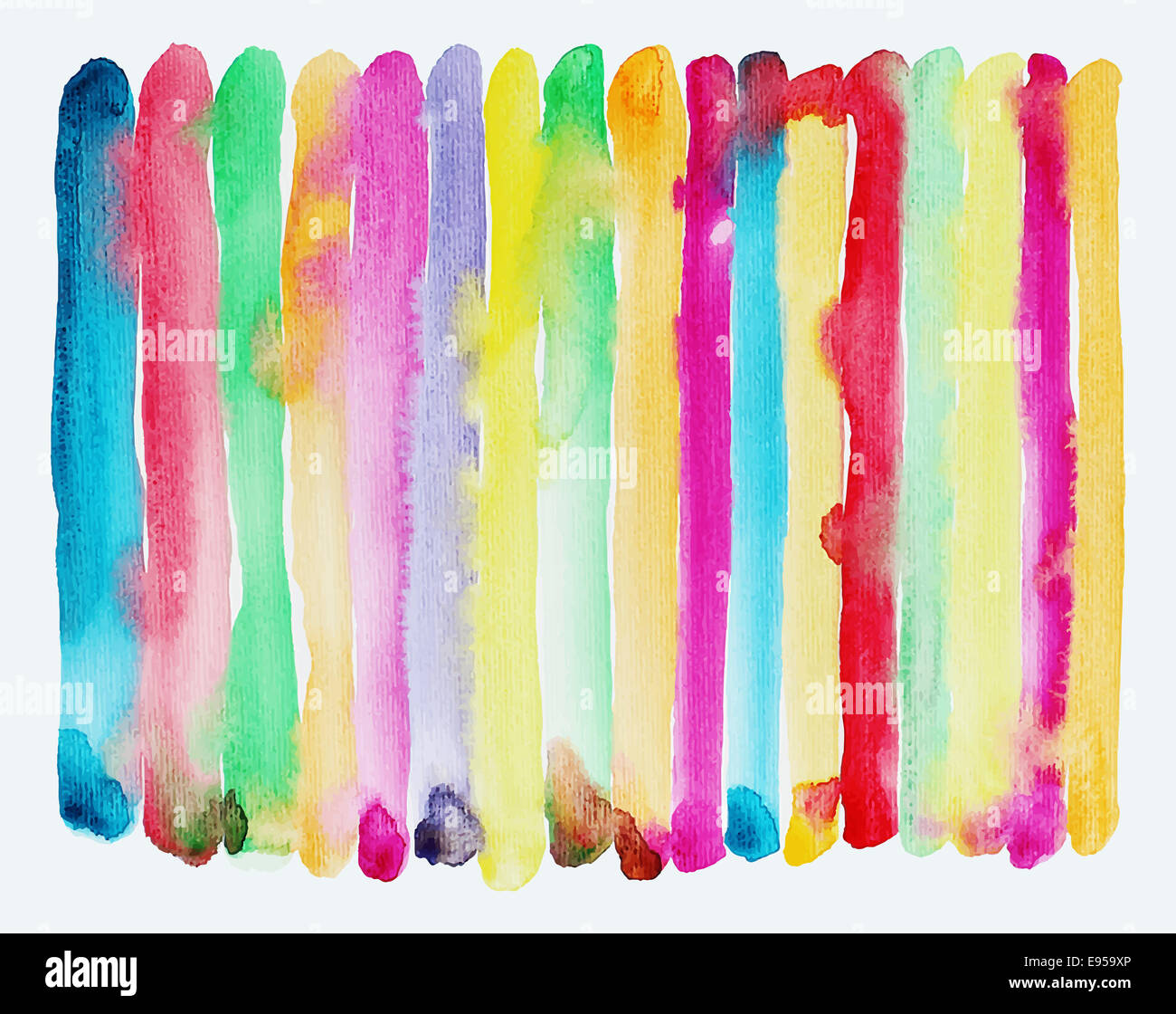 watercolor brush strokes background, stripe pattern, vector illu Stock ...