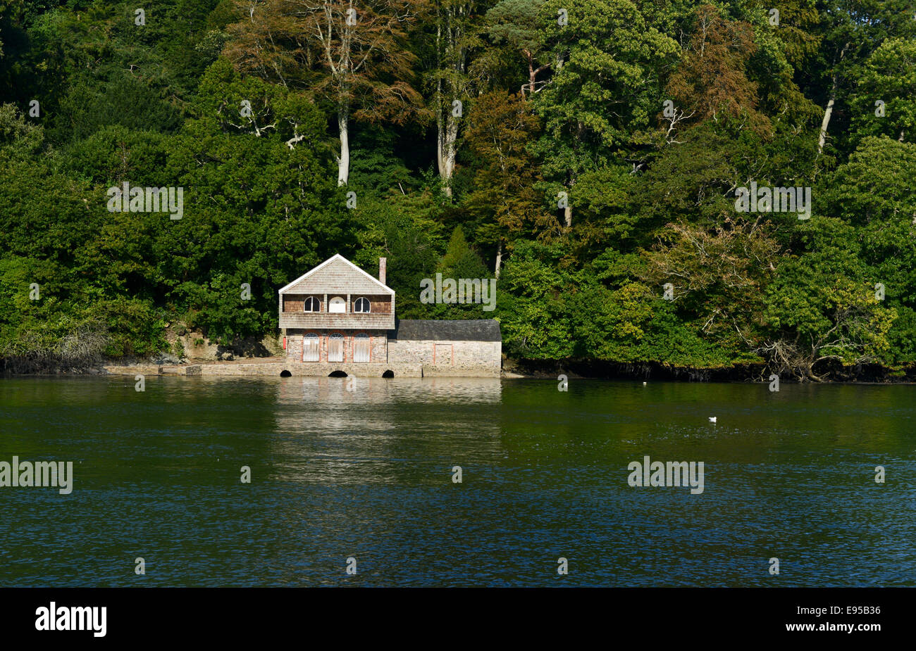 The Boathouse at Greenway or Sir Walter Raleigh's boat house Stock ...