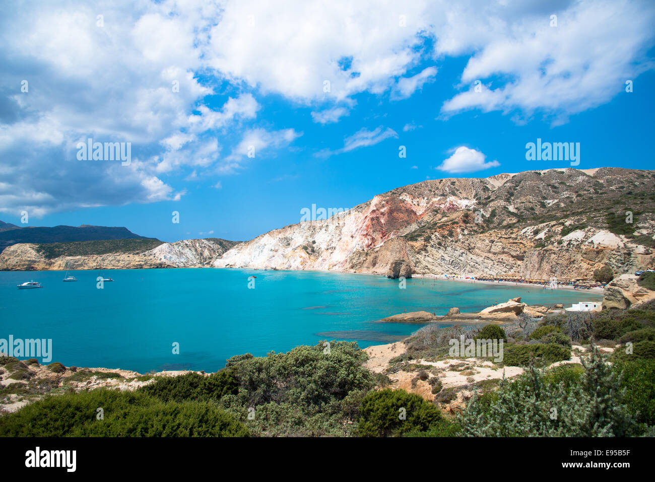 Milos beach resort hi-res stock photography and images - Alamy
