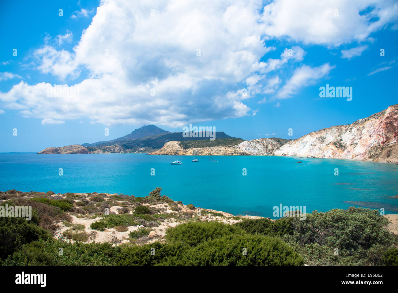 firiplaka beach at milos island greece Stock Photo - Alamy
