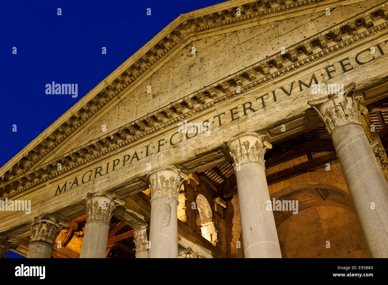 The iconic exterior of the Pantheon in the City of Rome, Italy Stock ...