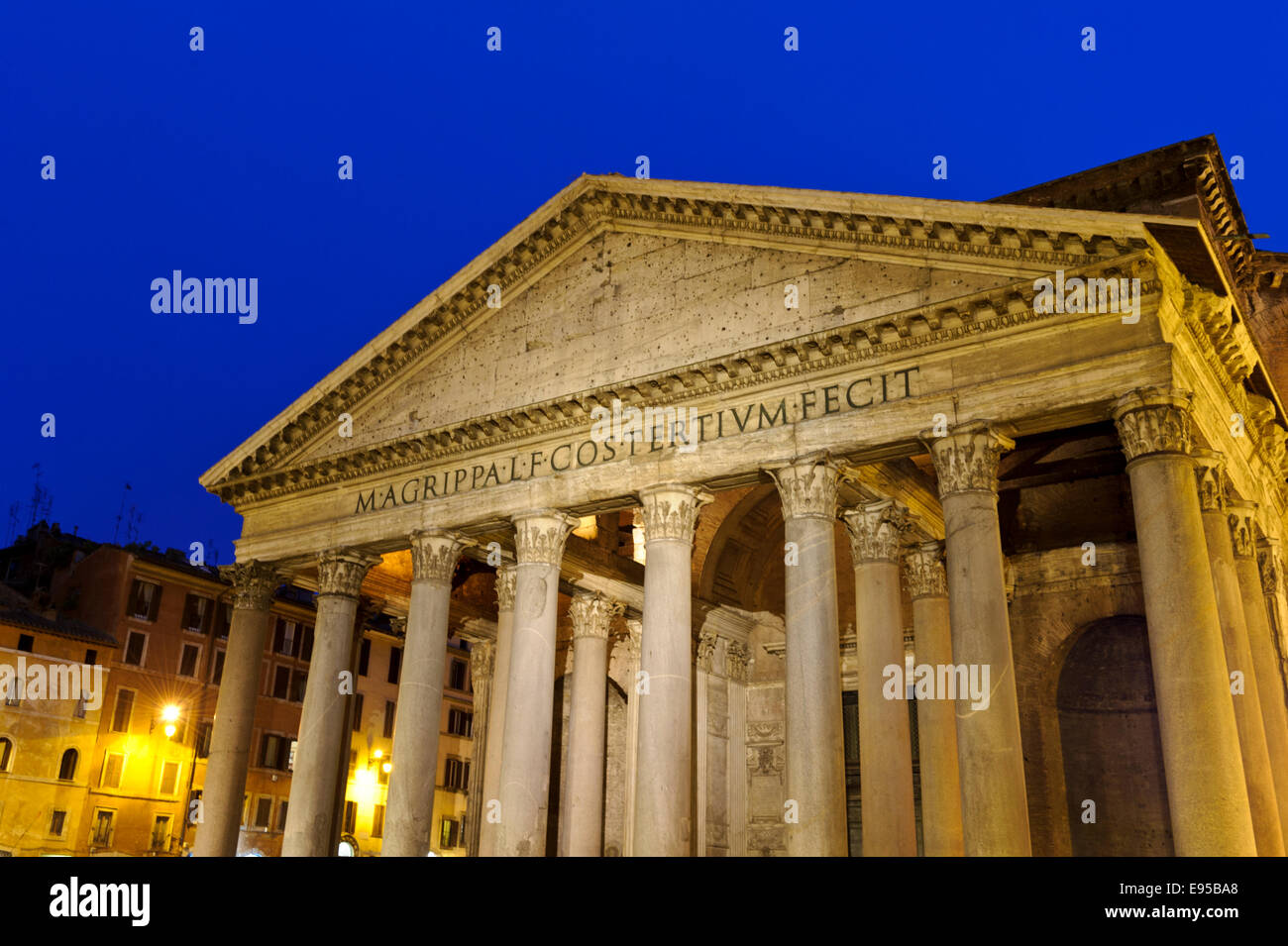 The iconic exterior of the Pantheon in the City of Rome, Italy Stock ...
