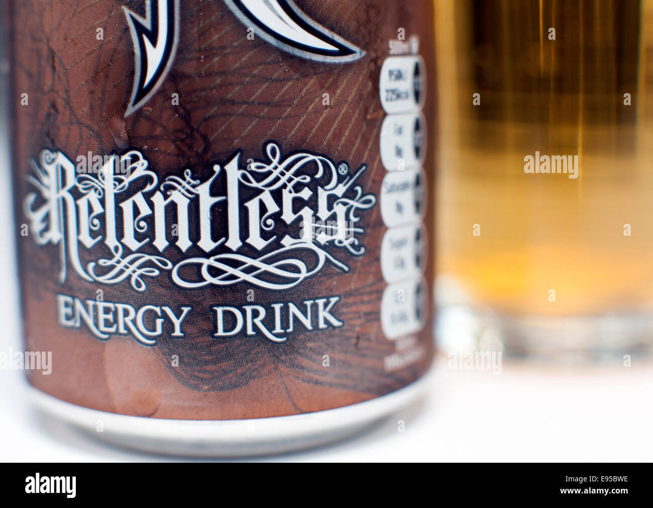 Relentless energy drink, London Stock Photo - Alamy