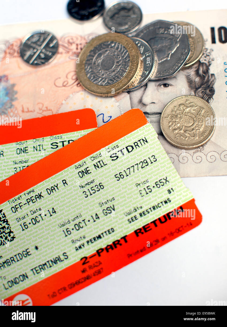 Return train ticket hi-res stock photography and images - Alamy
