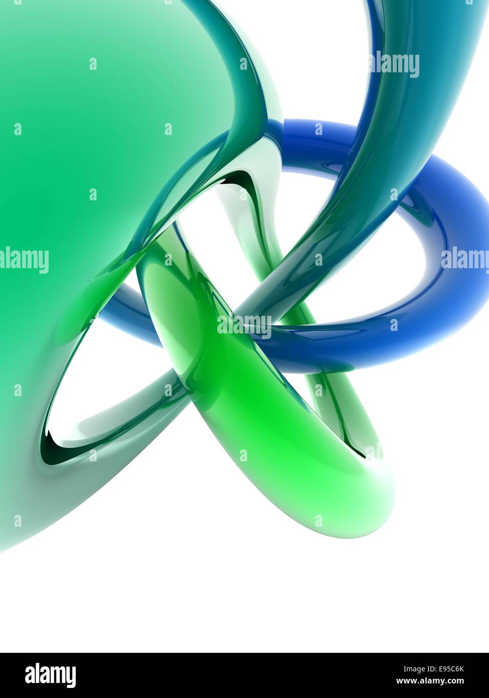 3D metallic curve surface shape isolated on white background Stock ...