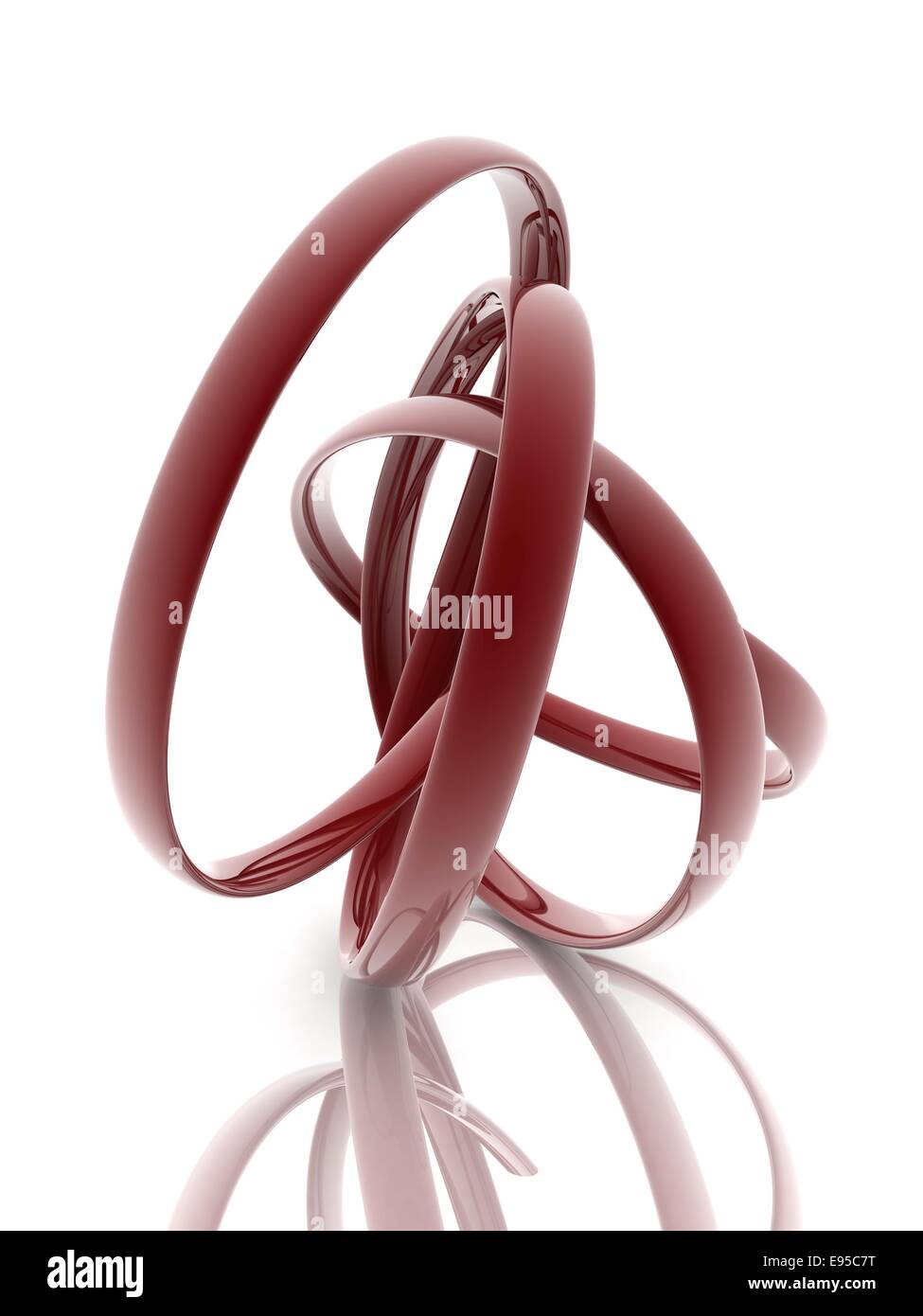 3D metallic curve surface shape isolated on white background Stock ...