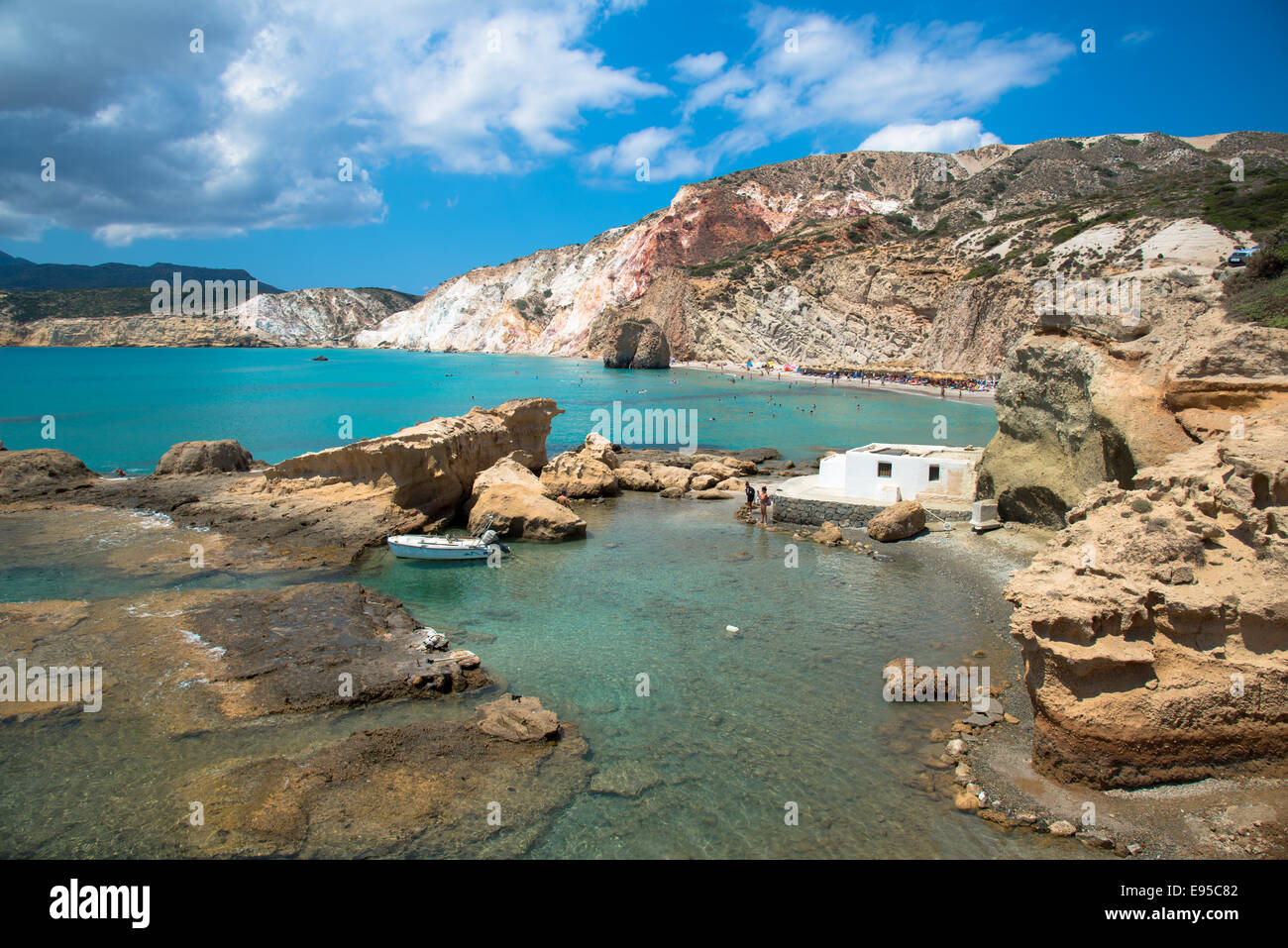 firiplaka beach at milos island greece Stock Photo - Alamy