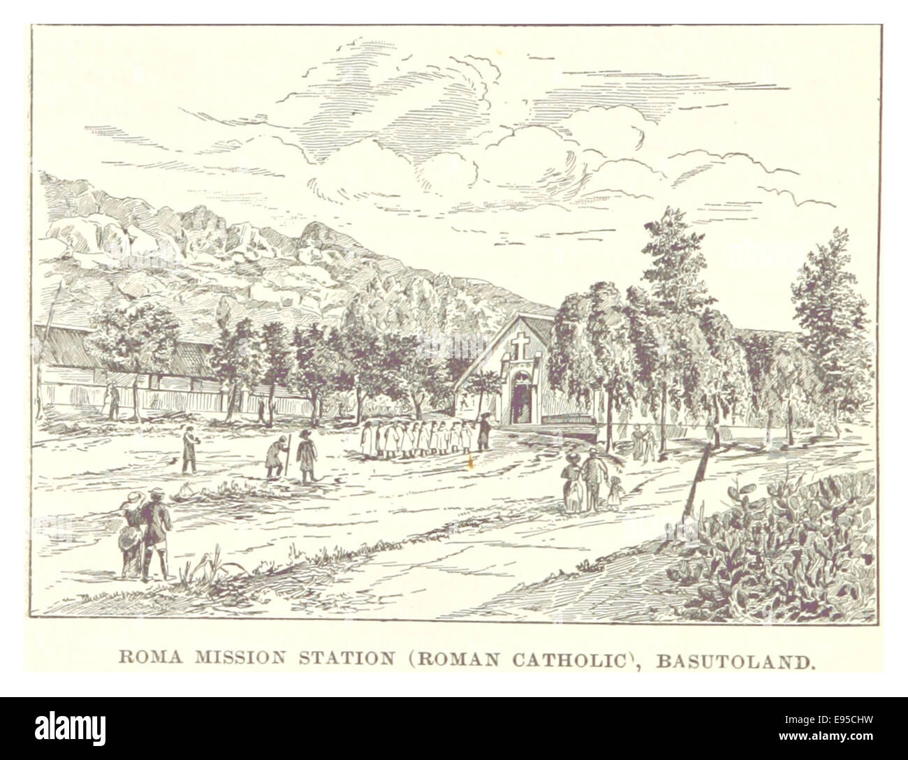 IY188 pg402 ROMAN CATHOLIC MISSION STATION, BASUTOLAND Stock Photo - Alamy
