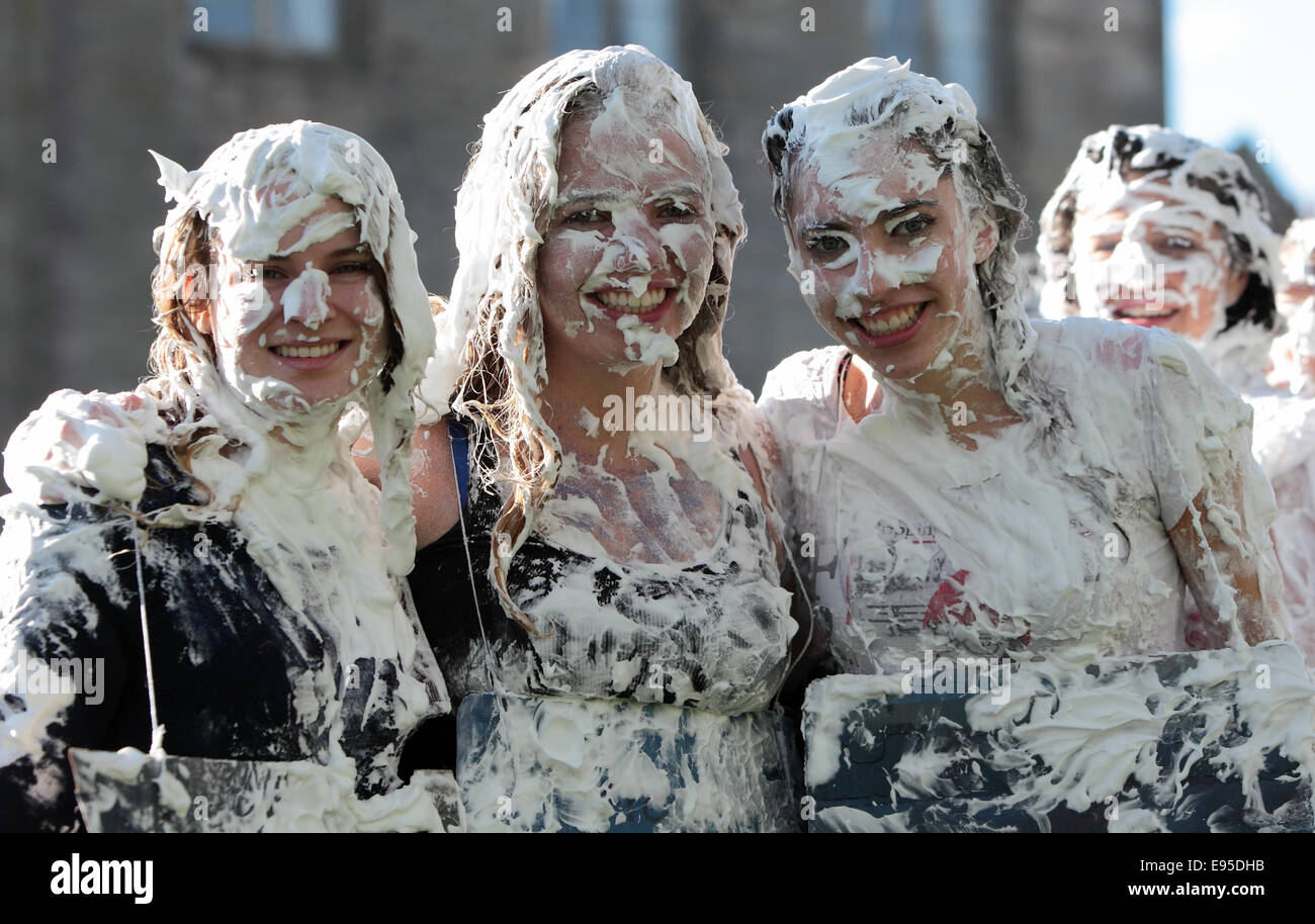 St Andrews, UK, 20th Oct, 2014. Students from St Andrews University ...