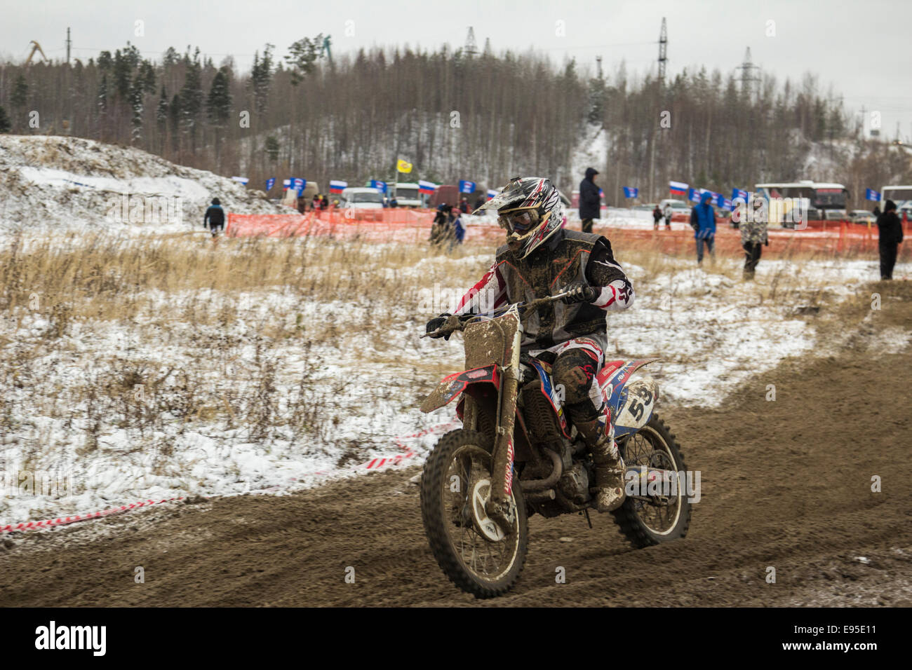A man on a motorcycle racing at high speed Stock Photo - Alamy