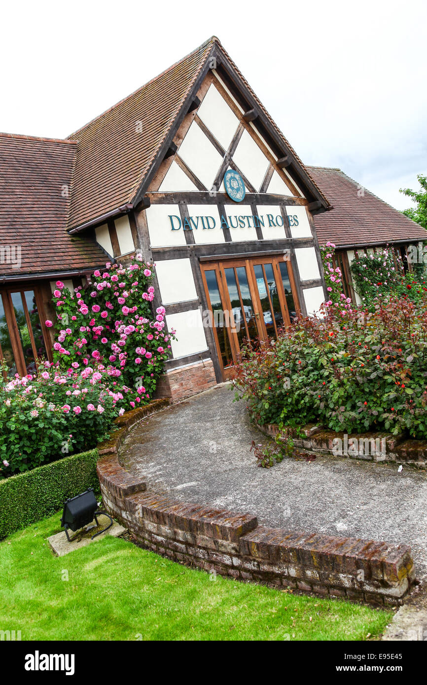 The entrance to David Austin rose garden Albrighton Shropshire England ...