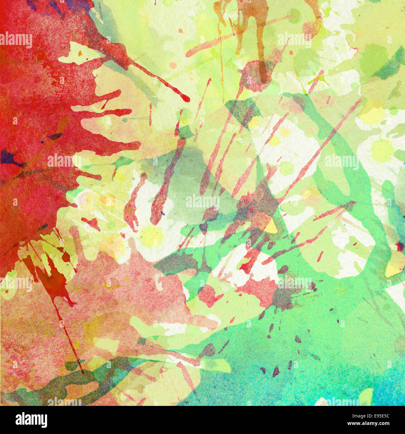 Abstract colorful painted watercolor splash and stain Stock Photo - Alamy