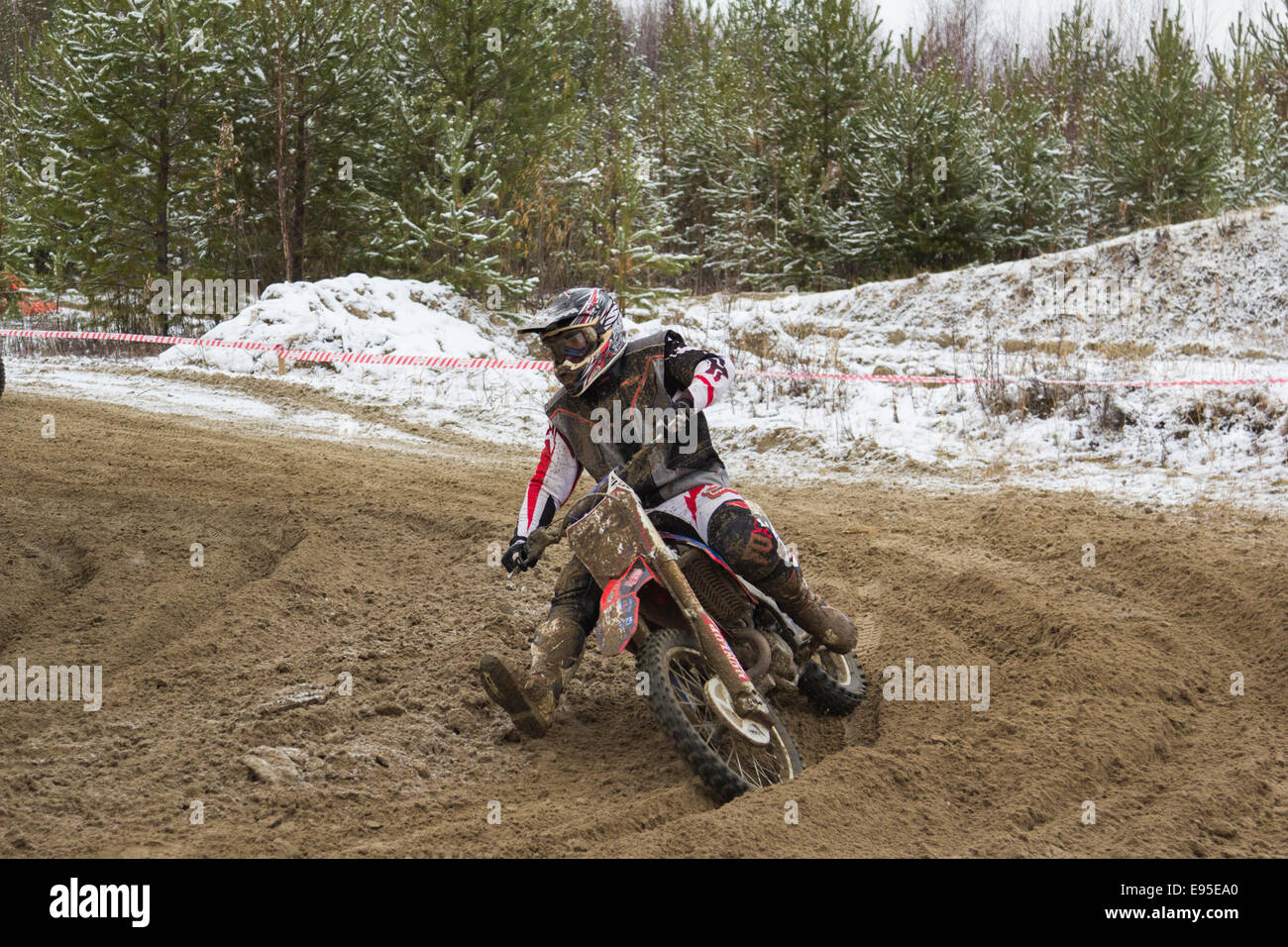 A man on a motorcycle racing at high speed Stock Photo - Alamy