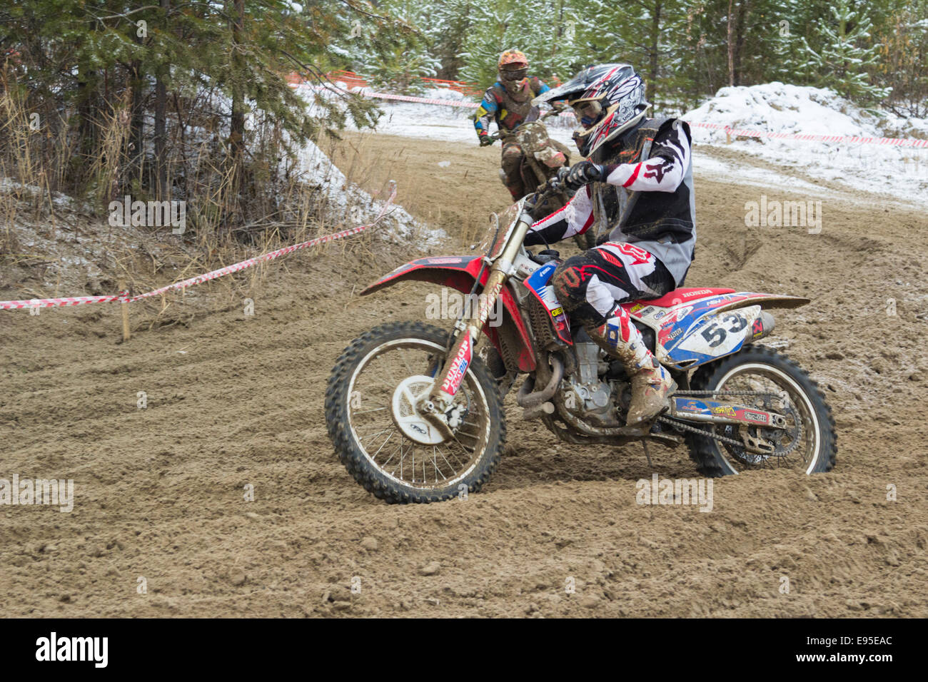 A man on a motorcycle racing at high speed Stock Photo - Alamy