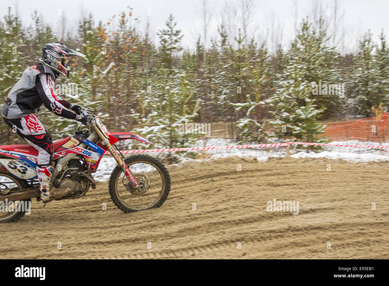 A man on a motorcycle racing at high speed Stock Photo - Alamy
