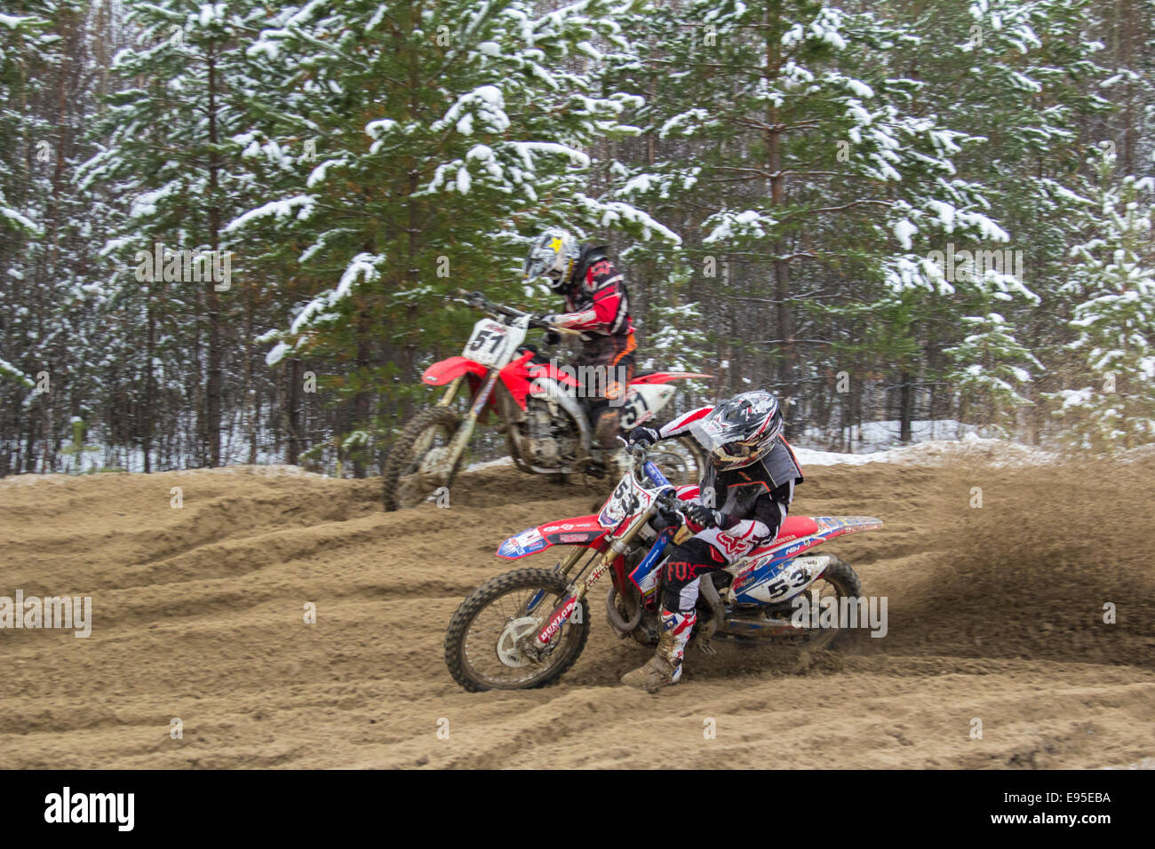 A man on a motorcycle racing at high speed Stock Photo - Alamy