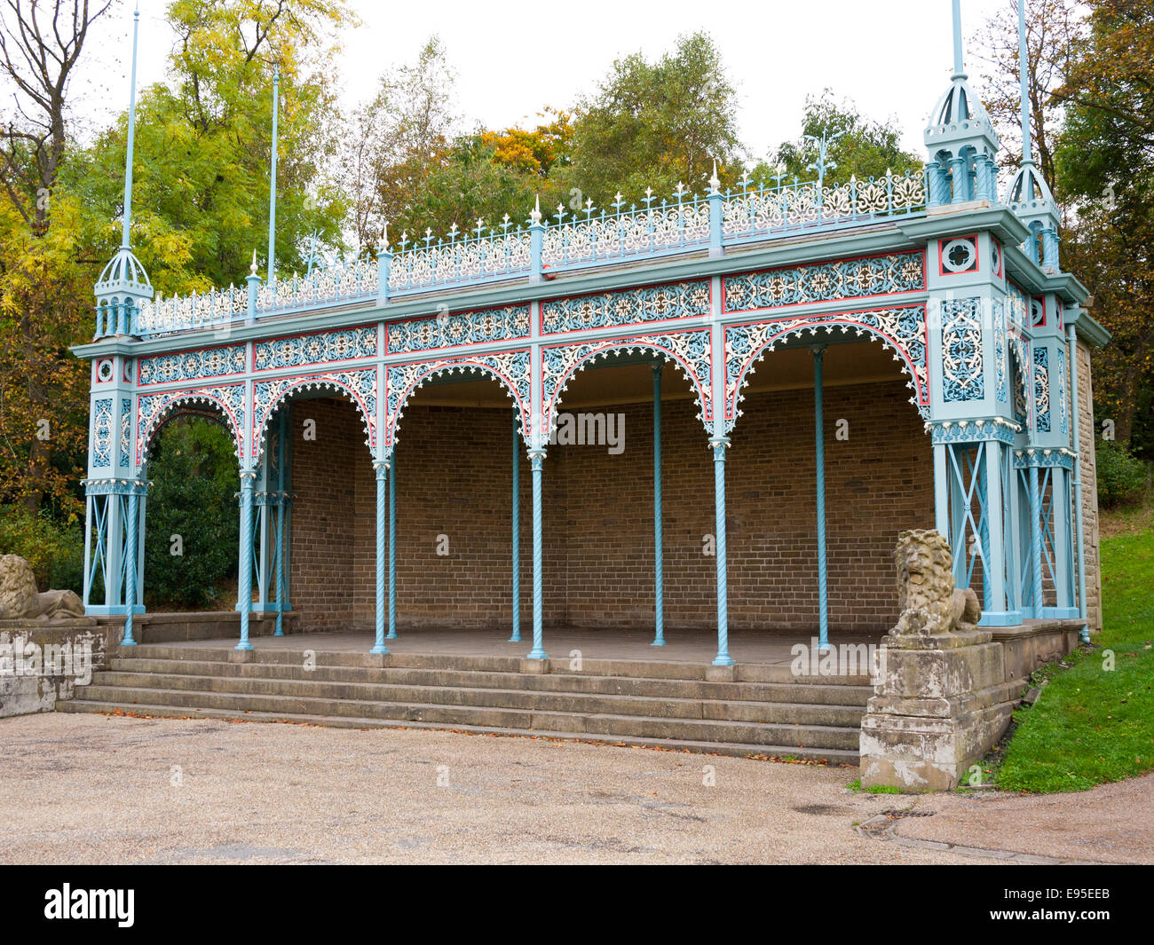 Victorian Band Stand, Alexandra Park, Oldham, Greater Manchester, UK ...