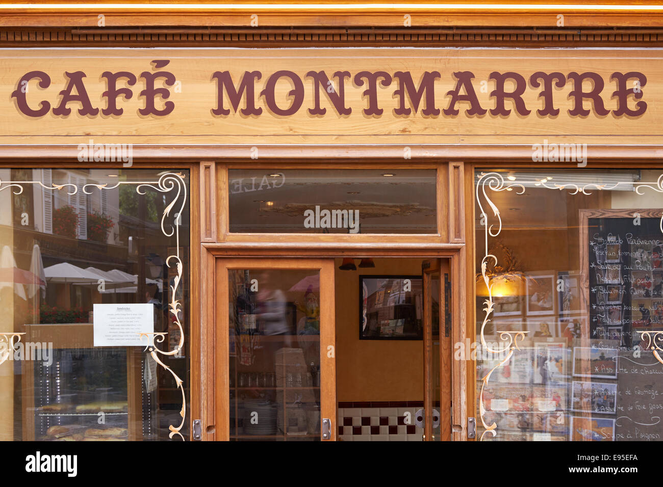Montmartre Glass Sign French Architecture High Resolution Stock ...