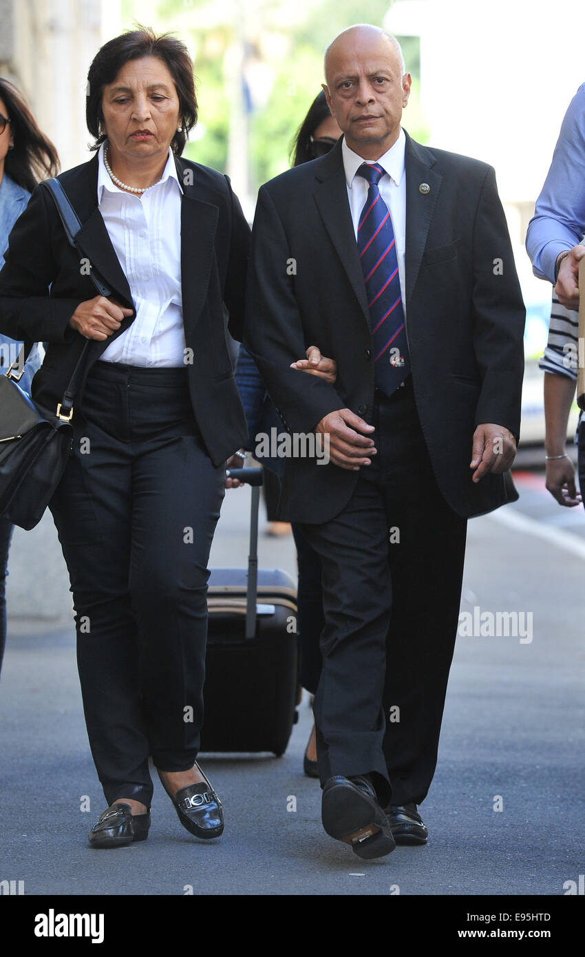 Cape Town, South Africa. 20th October, 2014. Snila and Prakash Dewani ...