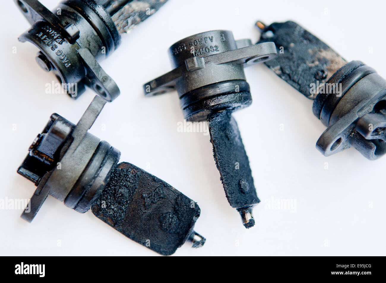 Used BMW diesel car engine fuel flaps Stock Photo - Alamy