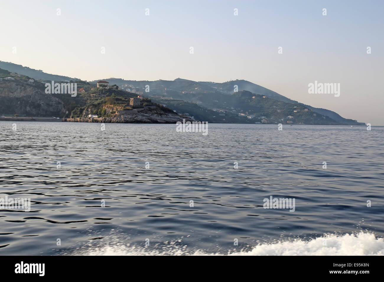 View of the Marina di Puolo on the Amalfi Peninsula near Sorrento ...