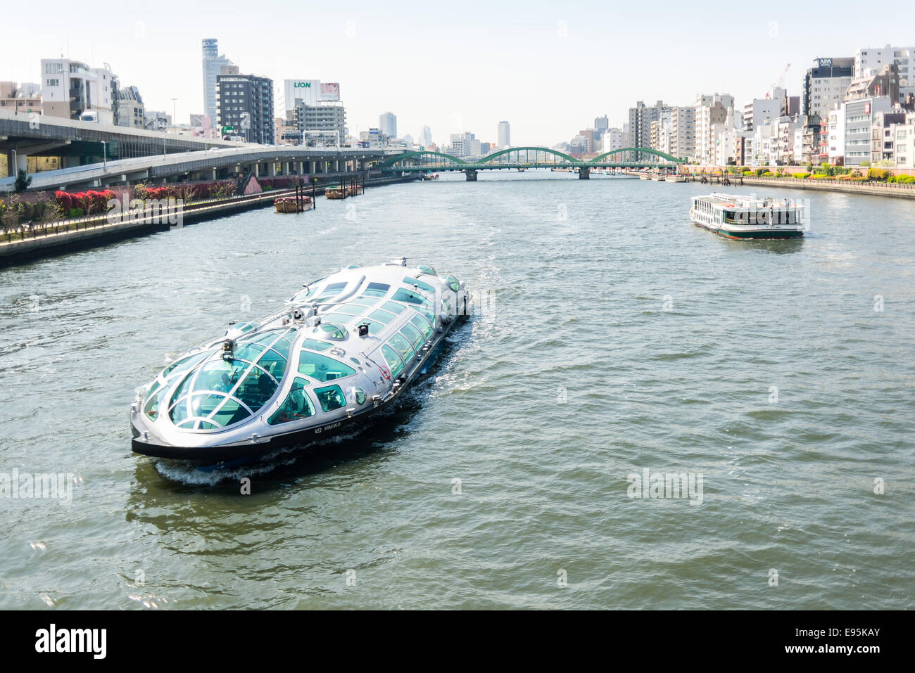 River cruise boats, Edo river, Tokyo Stock Photo - Alamy