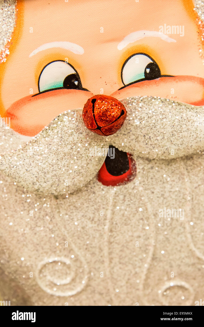 Christmas decorations - Santa face Stock Photo - Alamy