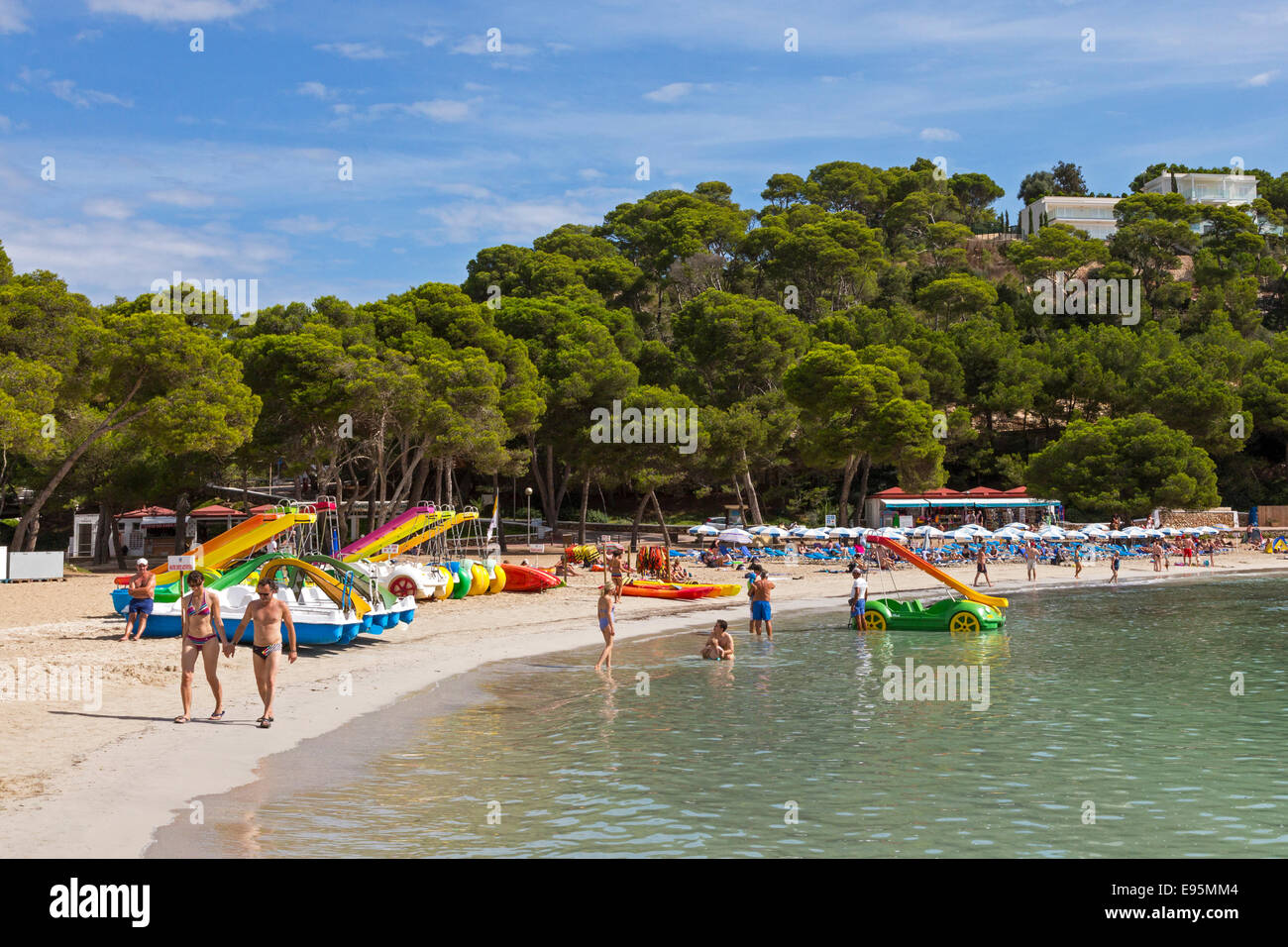 Beach at Cala Galdana, Menorca, Balearic Islands, Spain Stock Photo - Alamy