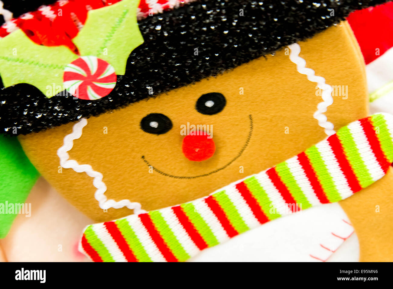 Christmas decorations, gingerbread man face Stock Photo - Alamy