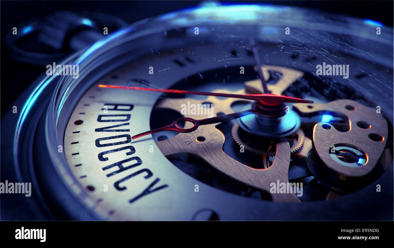 Advocacy on Pocket Watch Face Stock Photo - Alamy