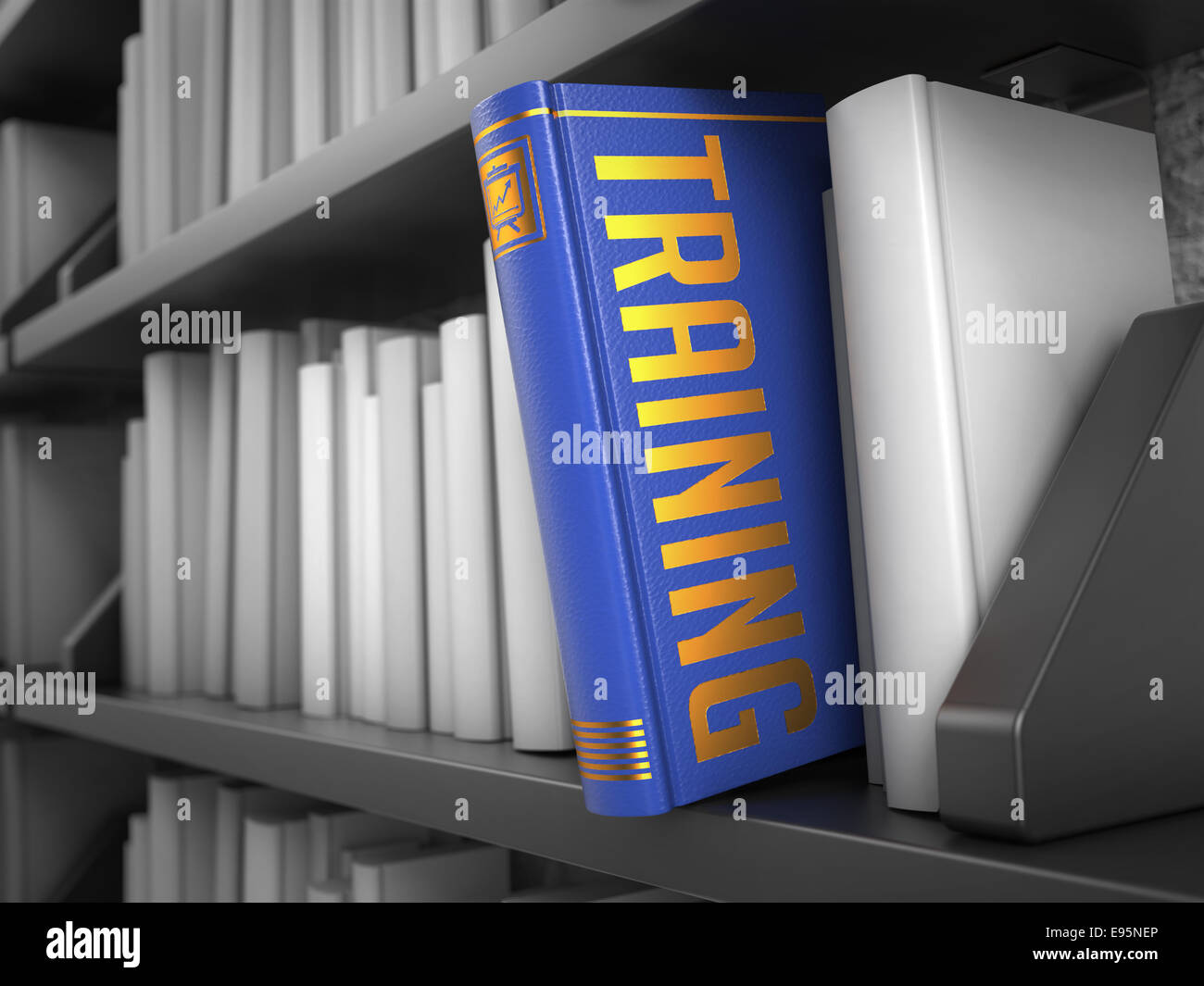 Training - Title of Blue Book Stock Photo - Alamy