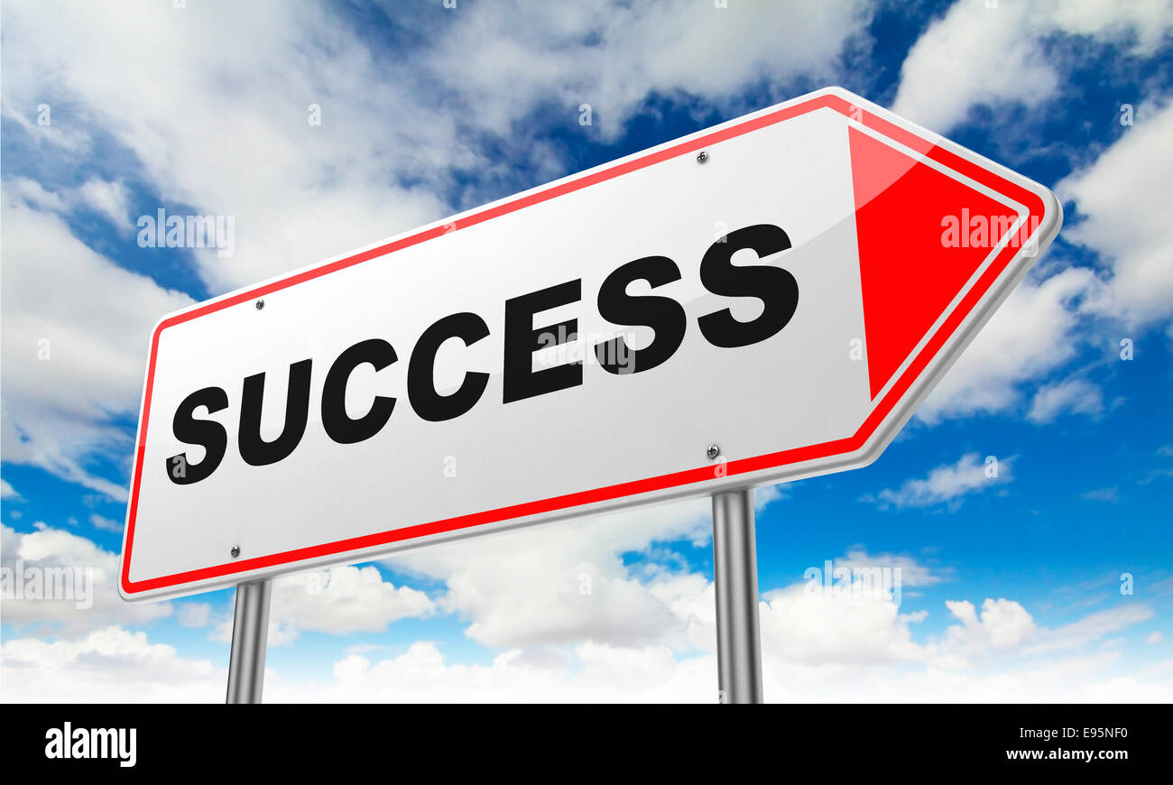Success road sign successful hi-res stock photography and images - Alamy