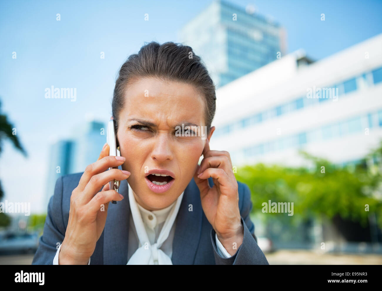 Concerned Woman On Phone