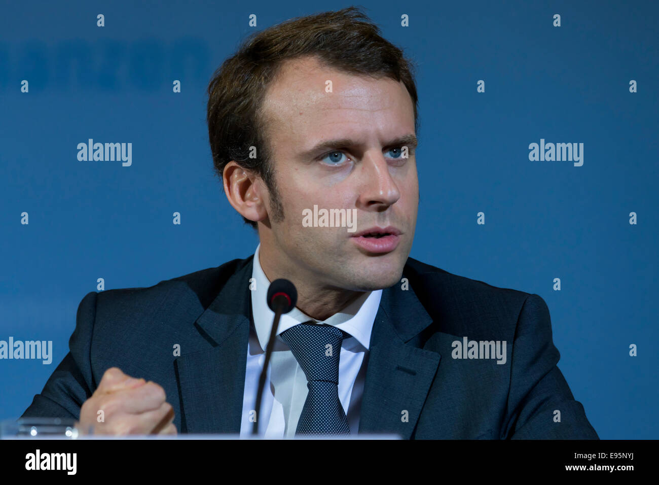 Berlin, Germany. 20th Oct, 2014. French Minister of Finance Sapin ...