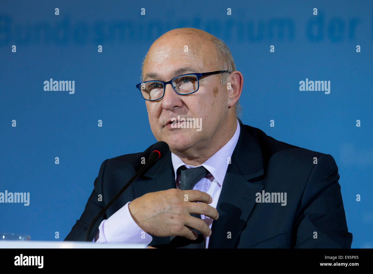 Berlin, Germany. 20th Oct, 2014. French Minister of Finance Sapin ...
