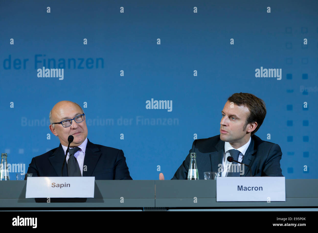 Berlin, Germany. 20th Oct, 2014. French Minister of Finance Sapin ...
