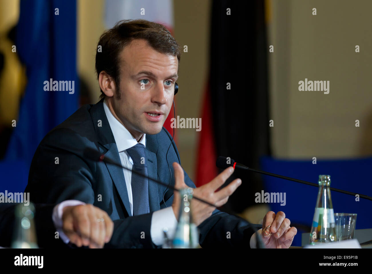 Berlin, Germany. 20th Oct, 2014. French Minister of Finance Sapin ...