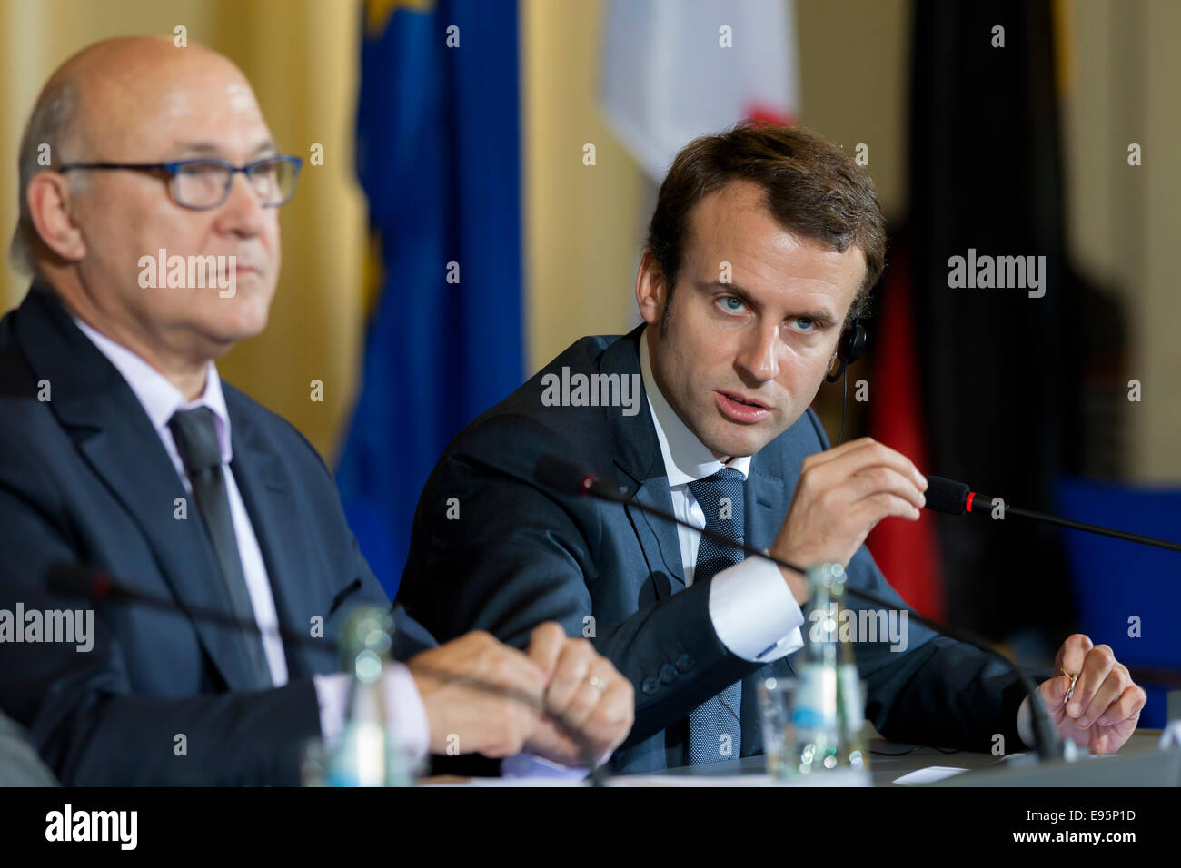 Berlin, Germany. 20th Oct, 2014. French Minister of Finance Sapin ...
