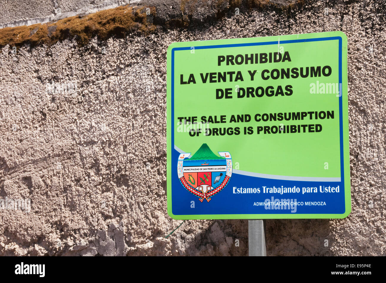 The Sale and Consumption of Drugs is Prohibited, sign in Spanish, San ...